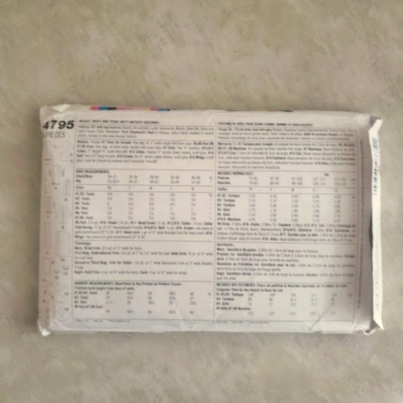 Simplicity | Costumes | Simplicity Costumes Sewing Pattern 4795 | Poshmark